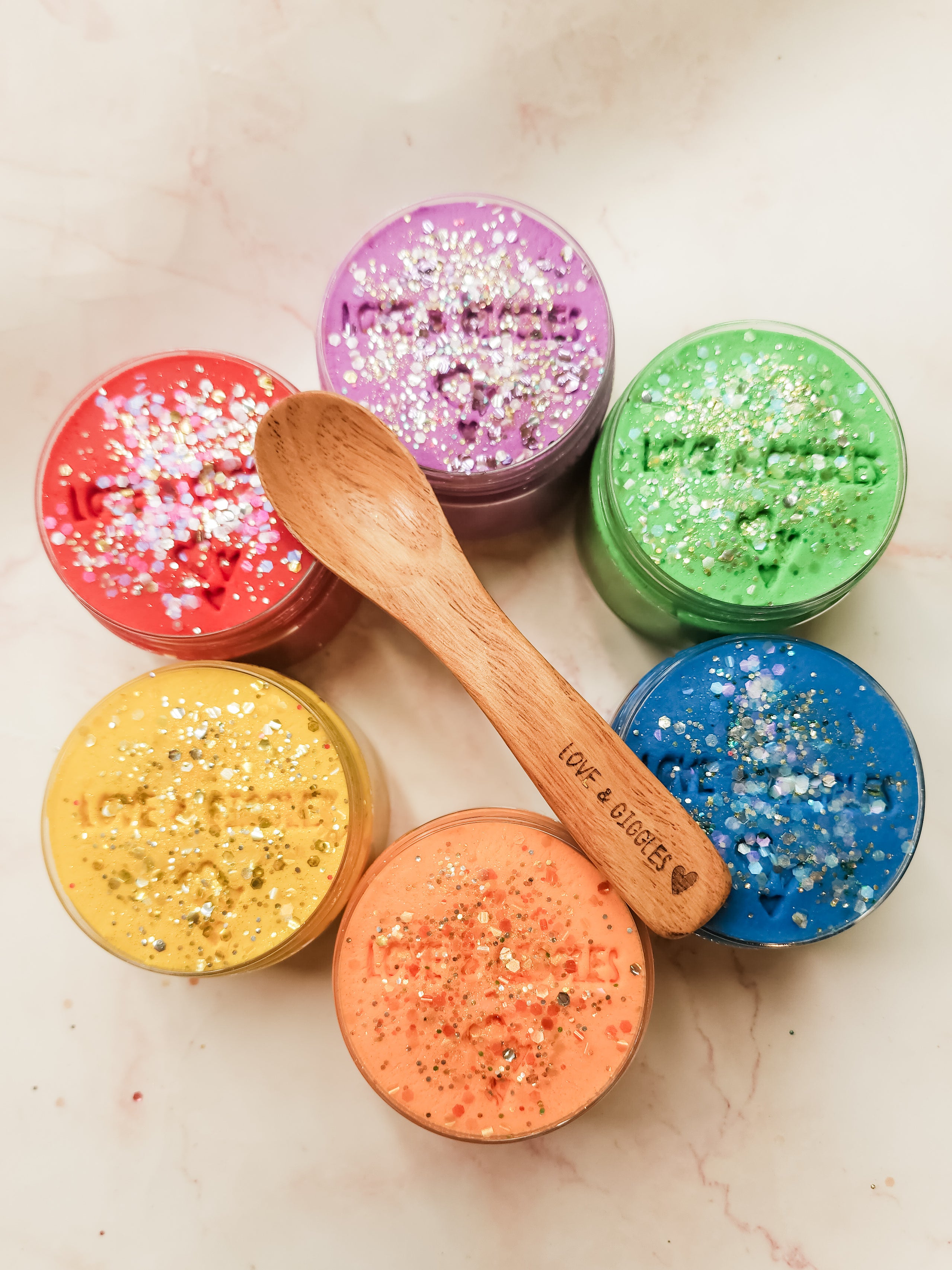 Bright rainbow all natural scented playdough pack | Love and Giggles ...
