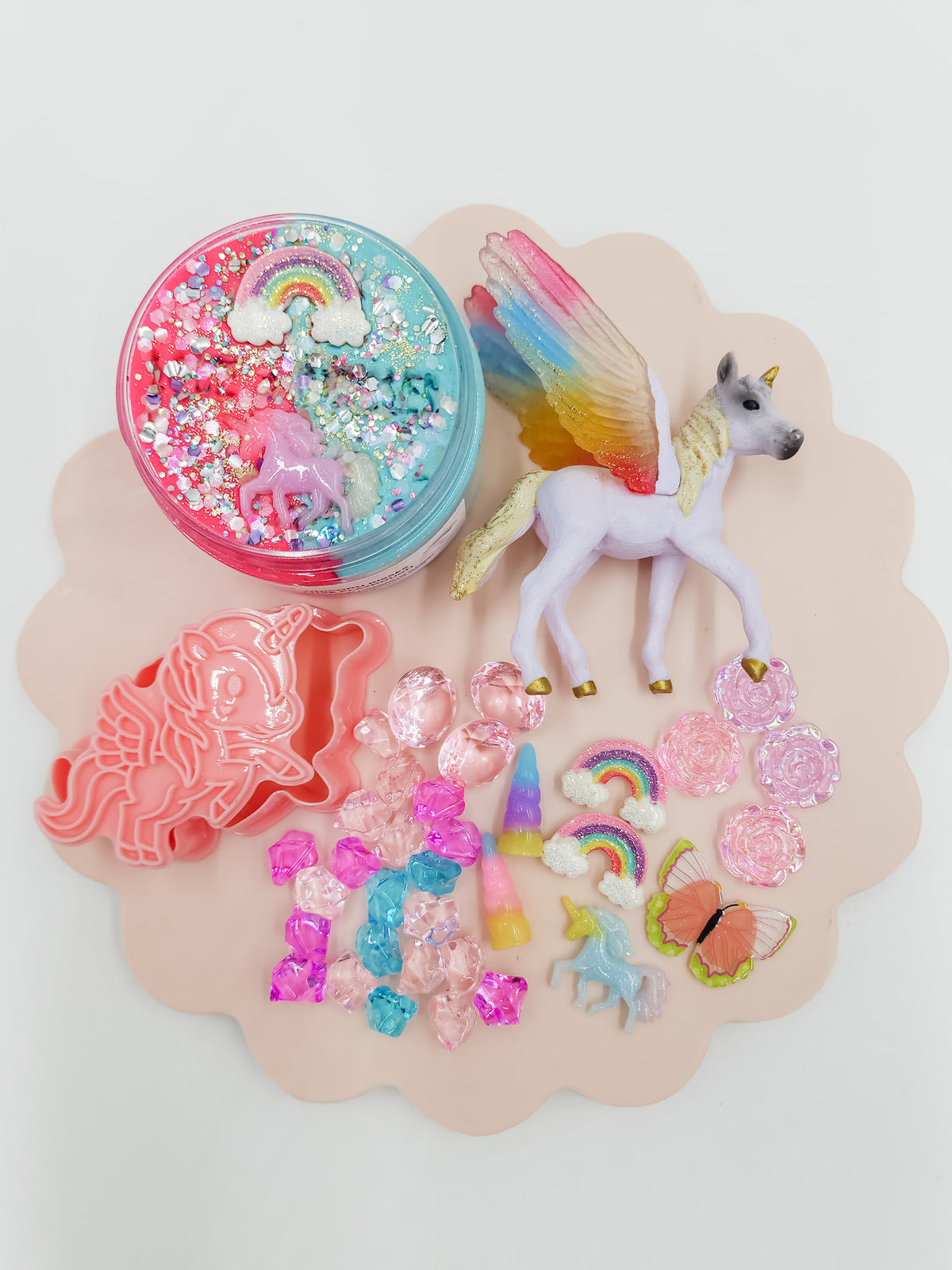 Magical Unicorn Sensory Play Mini Playdough Kit | Love and Giggles