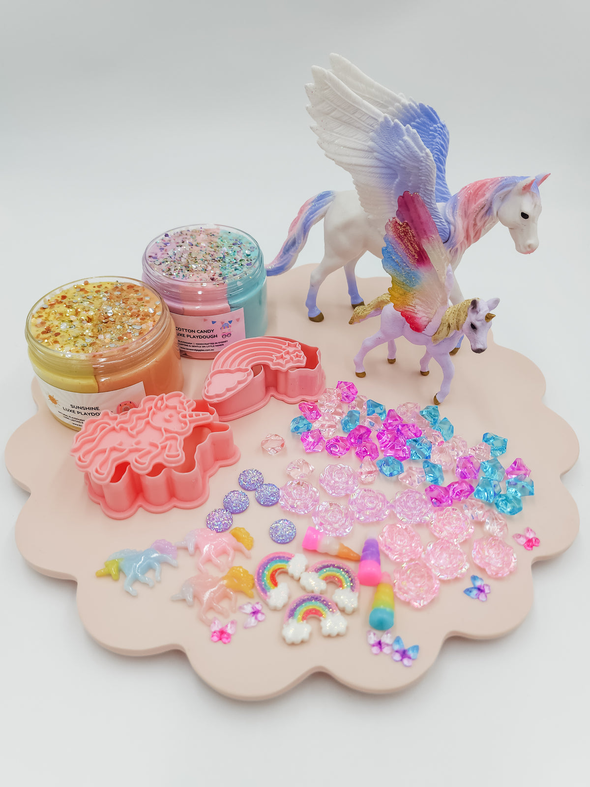 Magical Unicorn Sensory Play Small World Playdough Kit | Love and Giggles